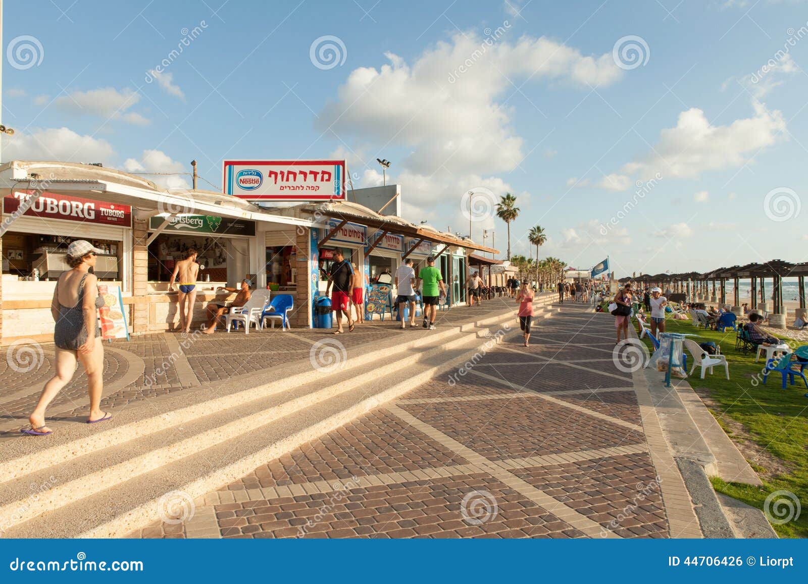 Mediterranean Beach of Haifa, Israel Editorial Photo - Image of summer ...