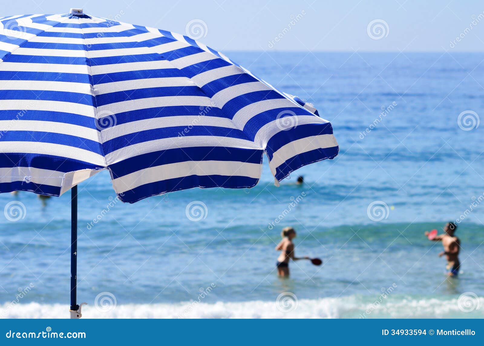 Mediterranean Beach during Hot Summer Day Stock Photo - Image of ...