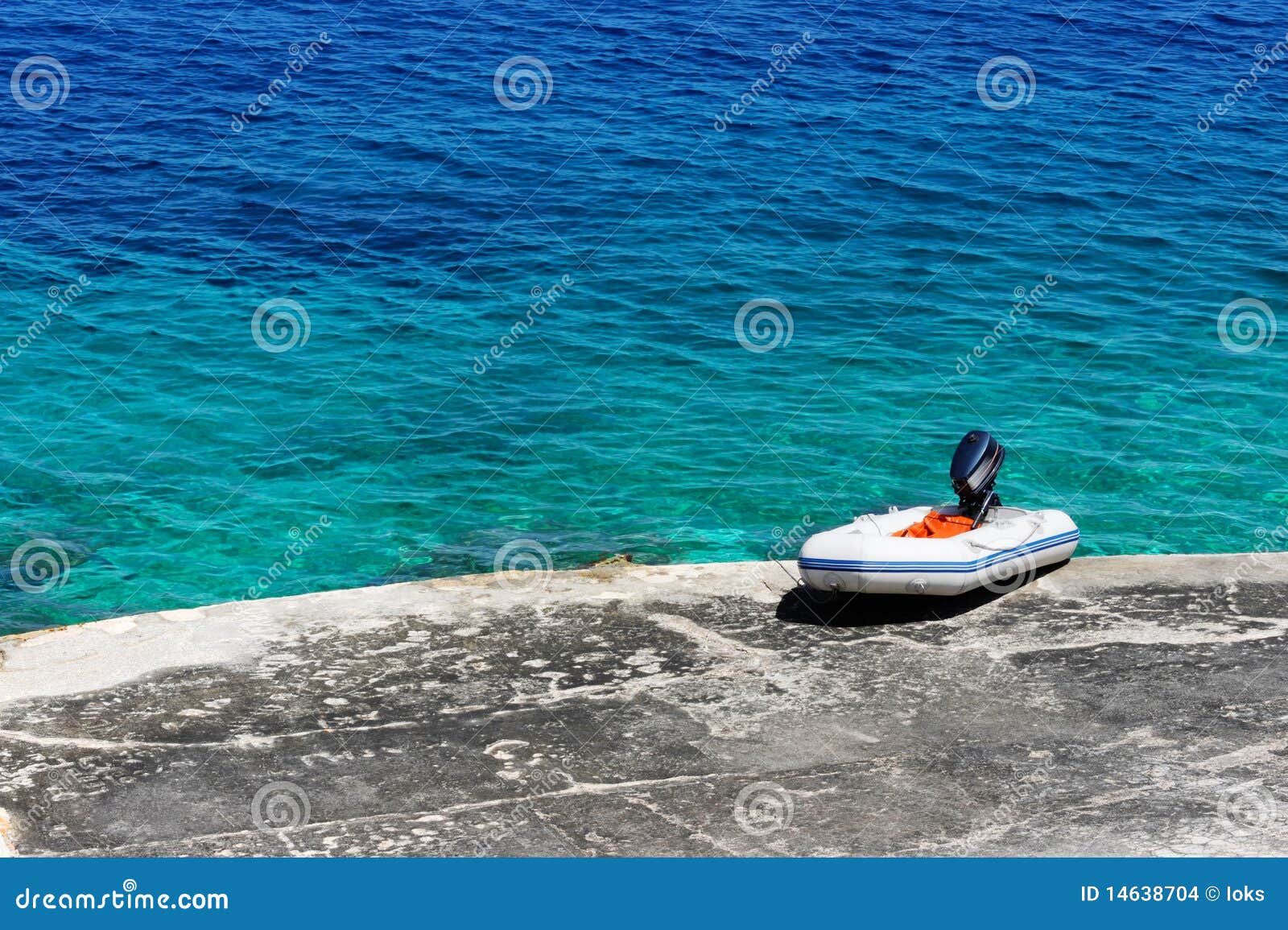 Rubber Dinghy And Boat Stock Photography | CartoonDealer.com #26606936