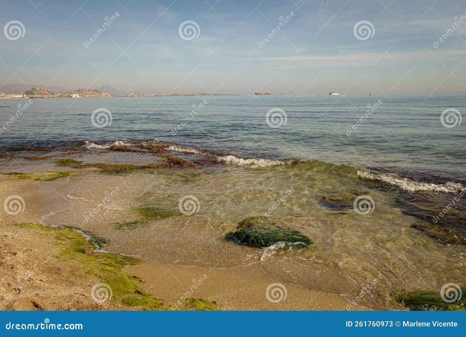 Mediterranean Beaches in Alicante. Spain Stock Image - Image of seaside ...
