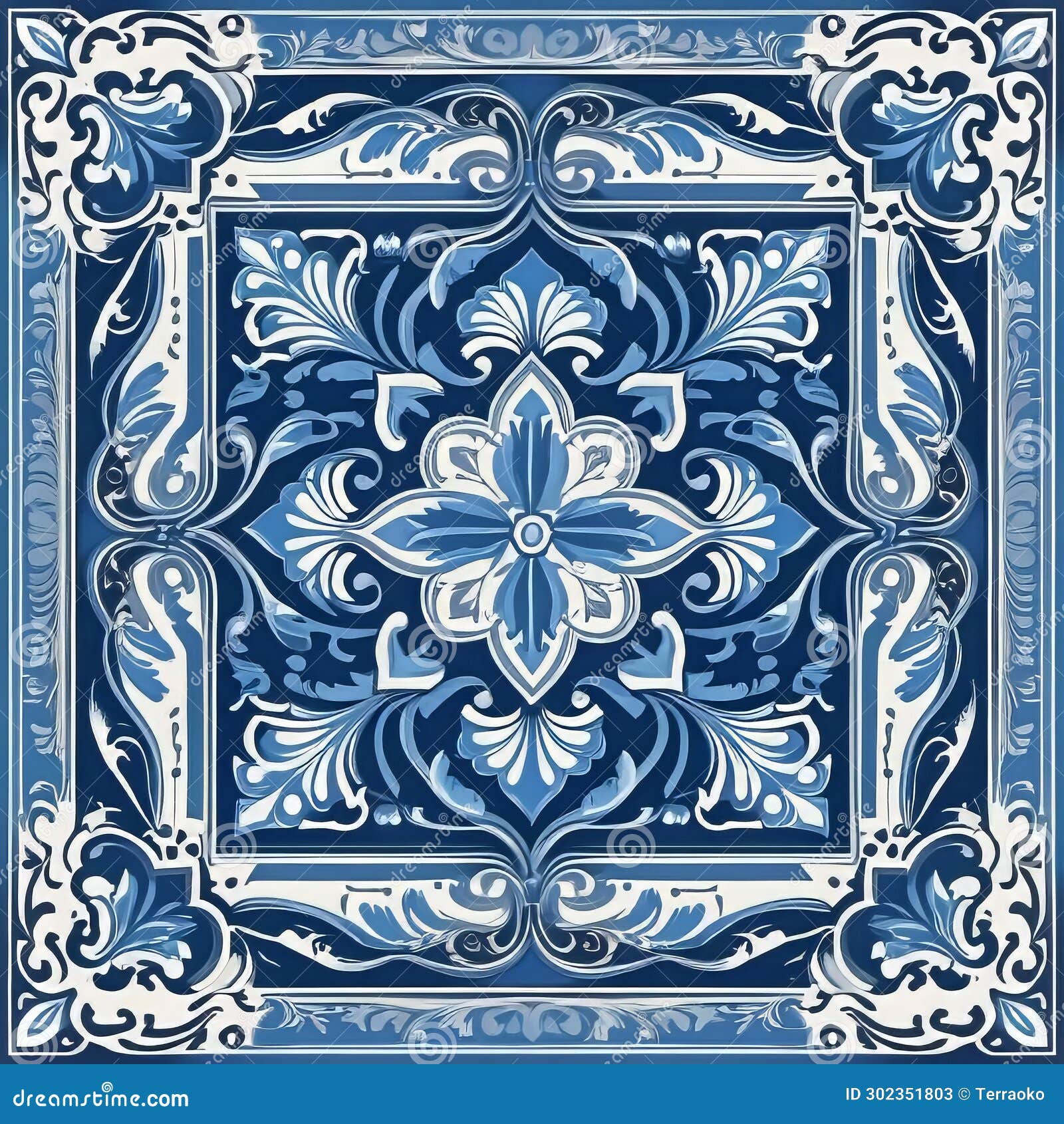 Mediterranean Blue Tile Patterns, Portuguese Tile Patterns, Ceramic ...