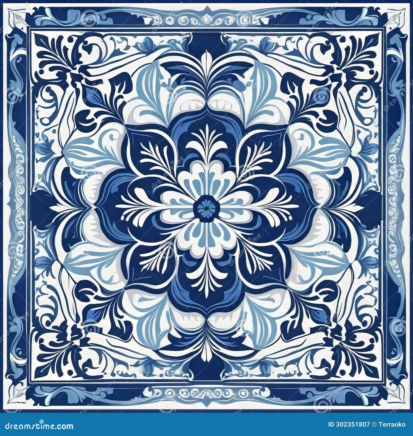 Mediterranean Blue Tile Patterns, Portuguese Tile Patterns, Ceramic ...