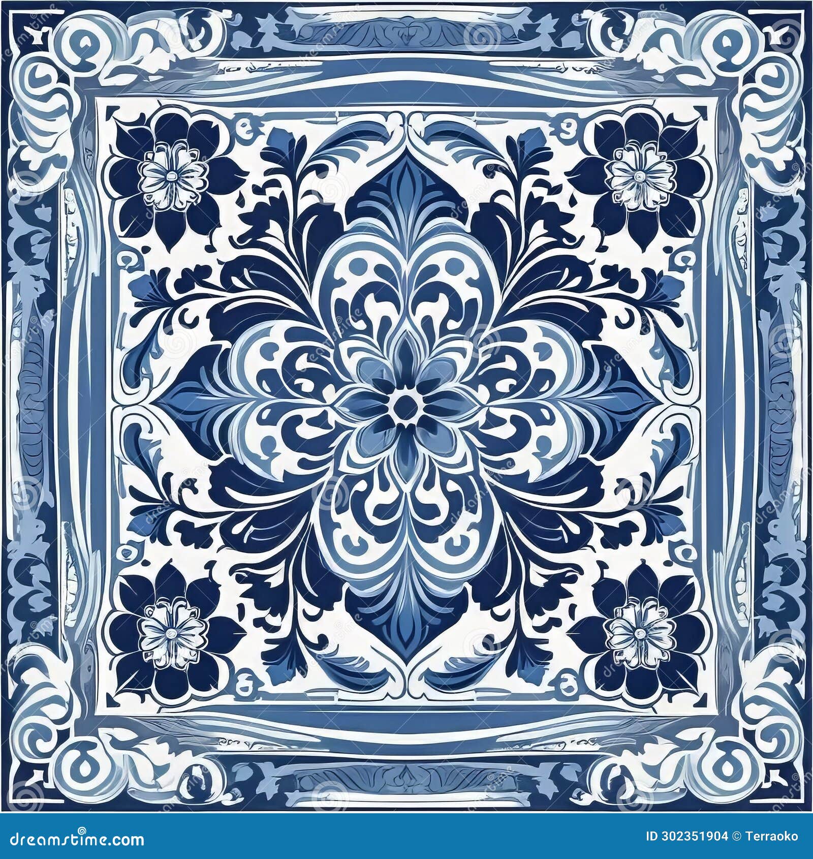 Mediterranean Blue Tile Patterns, Portuguese Tile Patterns, Ceramic ...