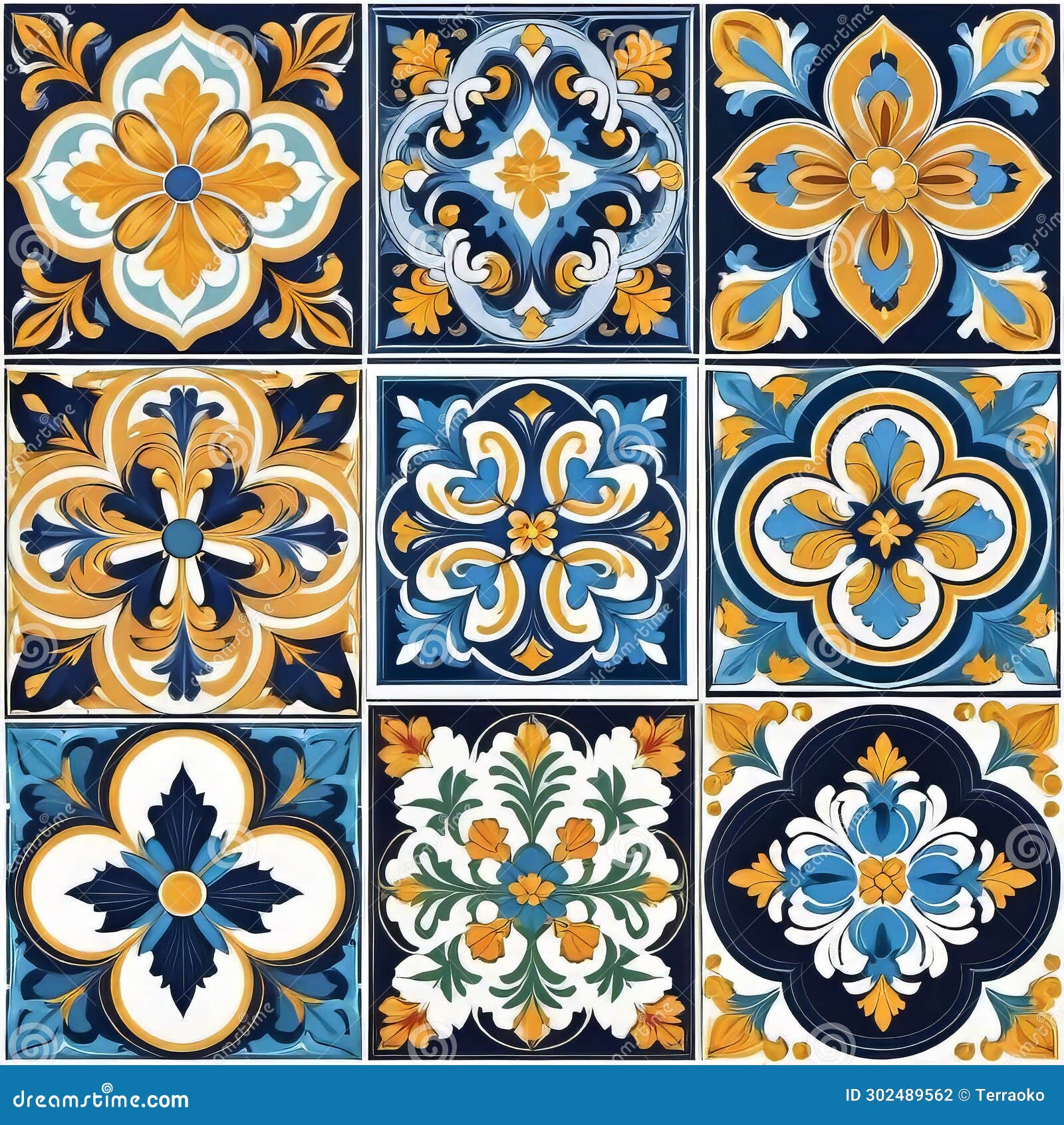 Mediterranean Blue Tile Patterns, Portuguese Tile Patterns, Ceramic ...