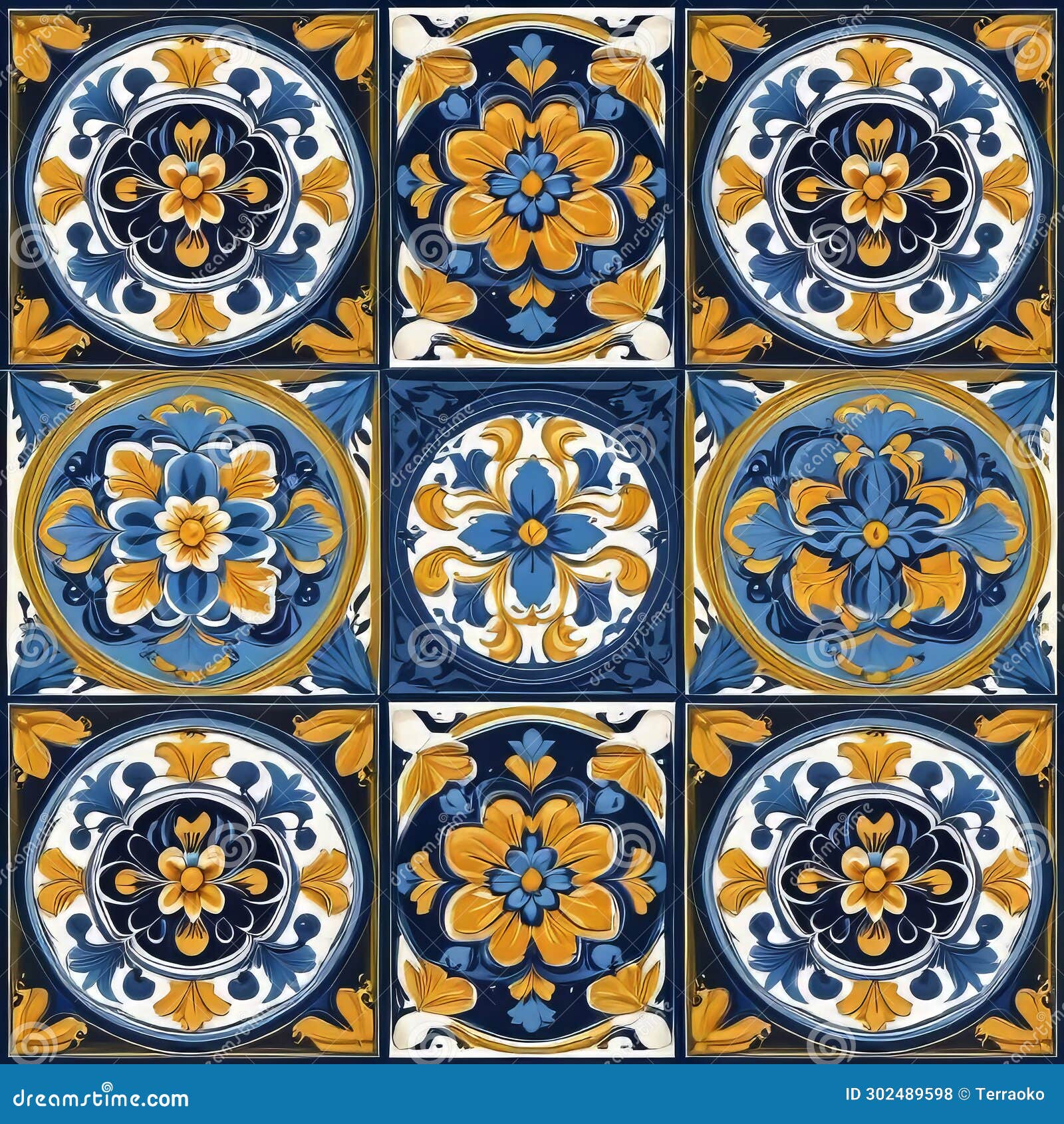 Mediterranean Blue Tile Patterns, Portuguese Tile Patterns, Ceramic ...
