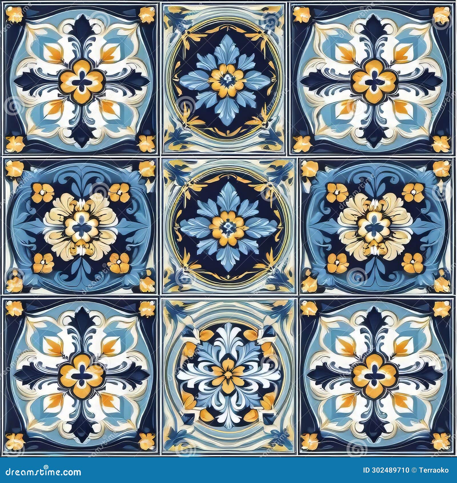 Mediterranean Blue Tile Patterns, Portuguese Tile Patterns, Ceramic ...