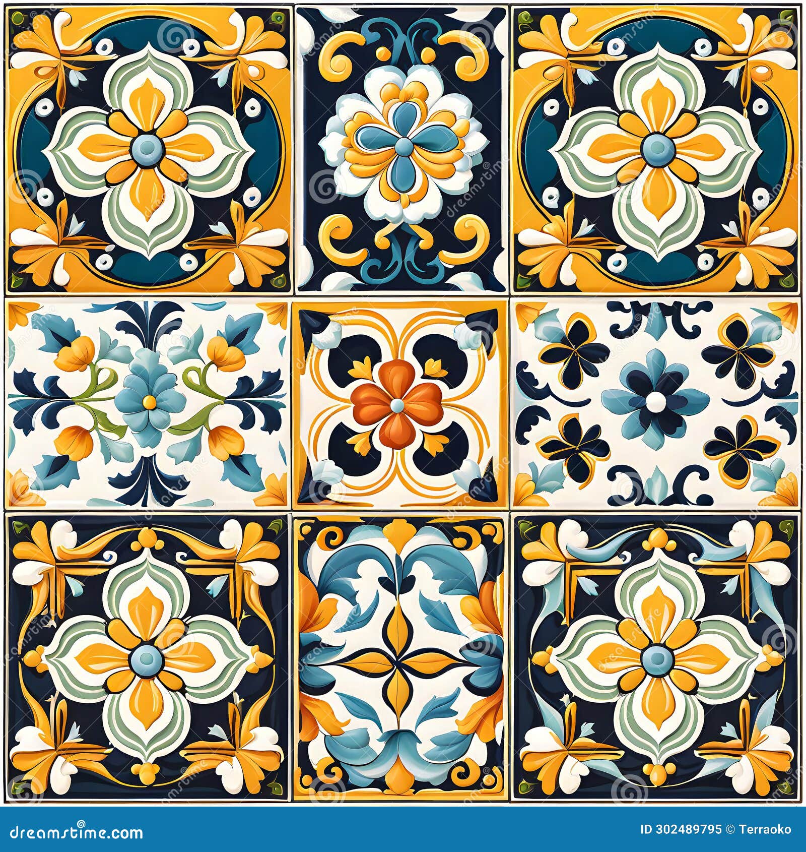 Mediterranean Blue Tile Patterns, Portuguese Tile Patterns, Ceramic ...