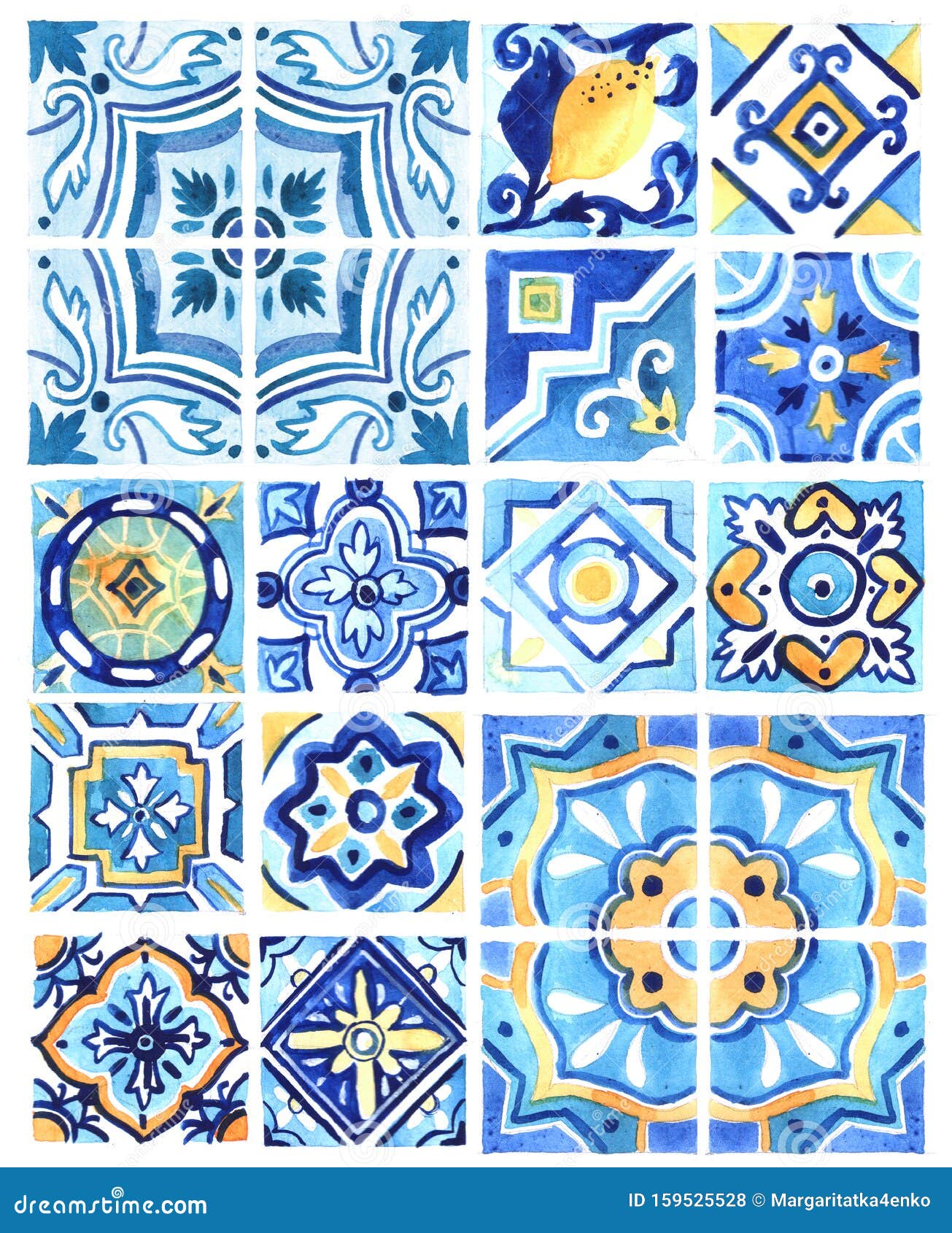 Mediterranean Ceramics Pattern Stock Photo - Image of seamless ...