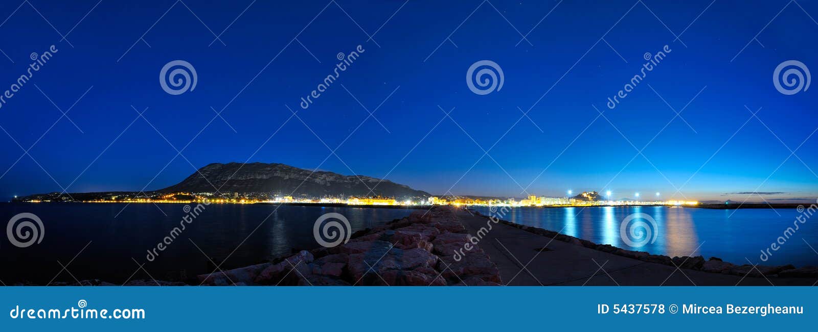 Mediterranean City by Night Stock Photo - Image of city, ancient: 5437578