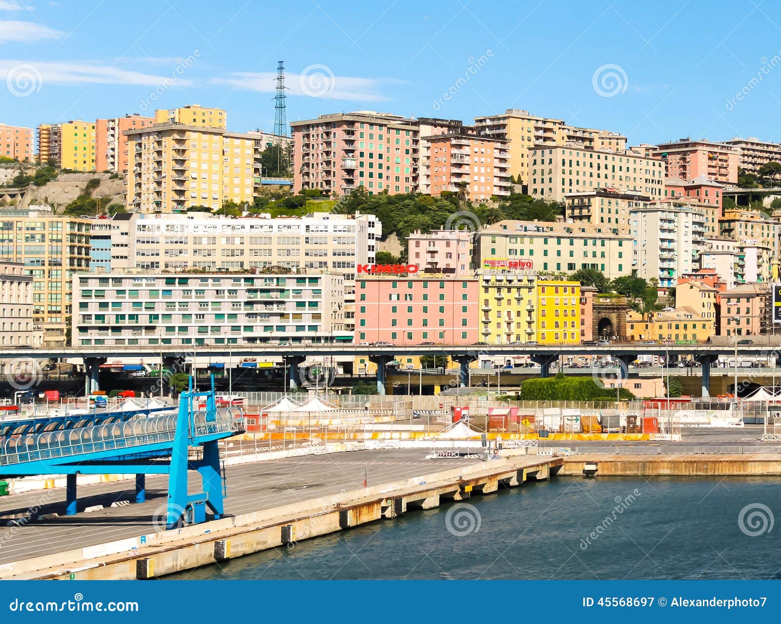 Mediterranean City Scape of Genoa, Italy Editorial Photography - Image ...