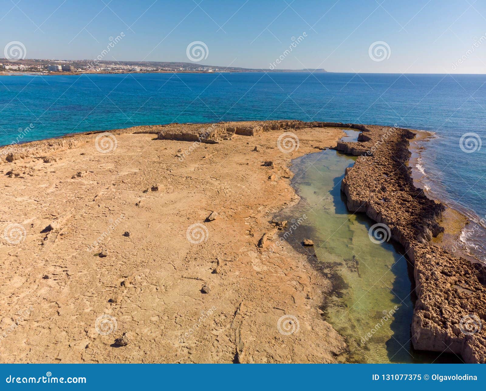A Mediterranean Coast of a Cyprus, Fragment Stock Image - Image of ...
