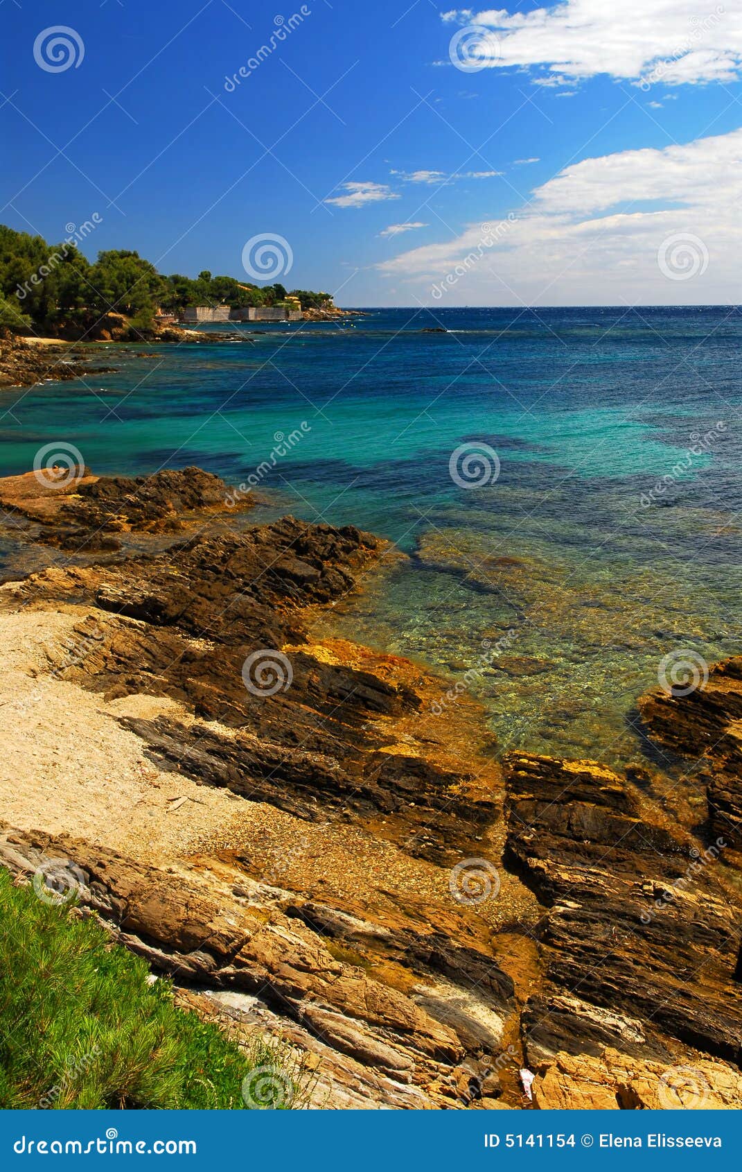 Mediterranean Coast of French Riviera Stock Photo - Image of french ...