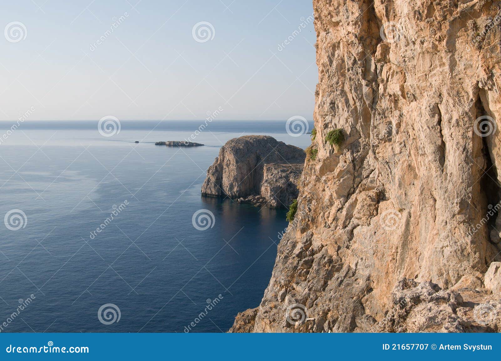 Mediterranean coast view stock image. Image of rhodes - 21657707
