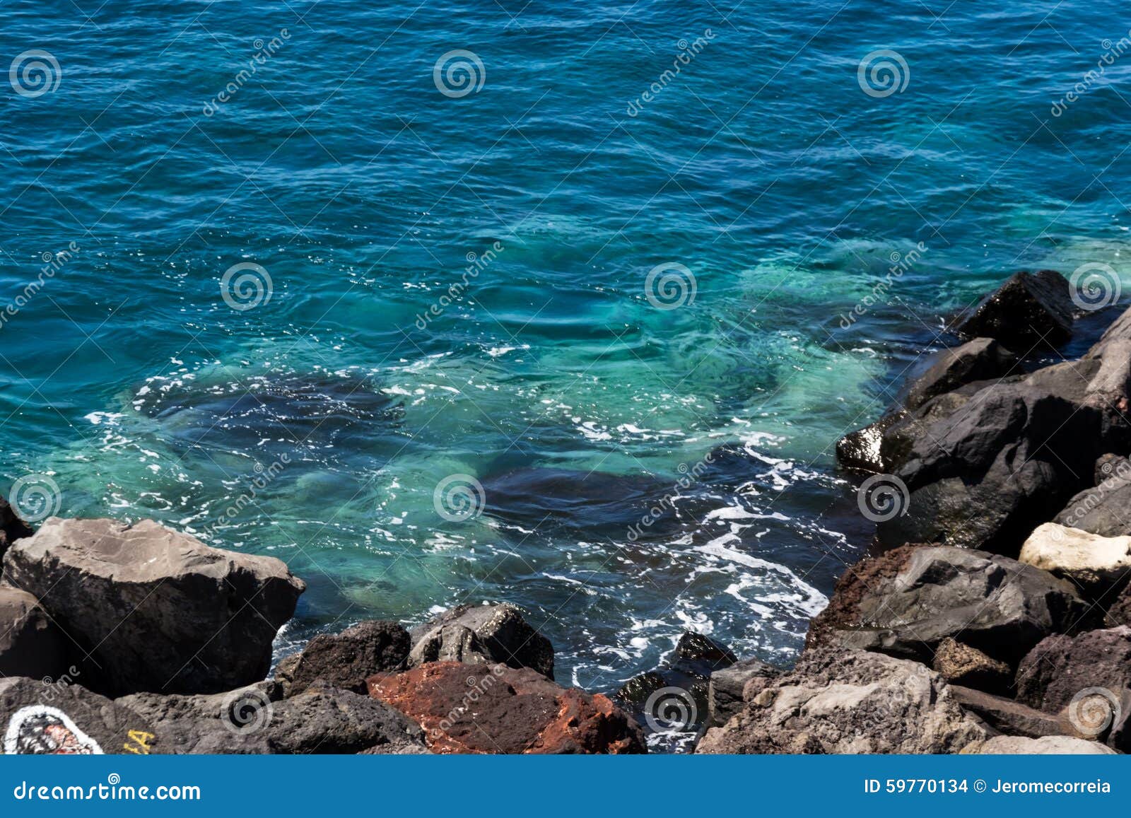 Mediterranean coast stock photo. Image of mountain, blue - 59770134