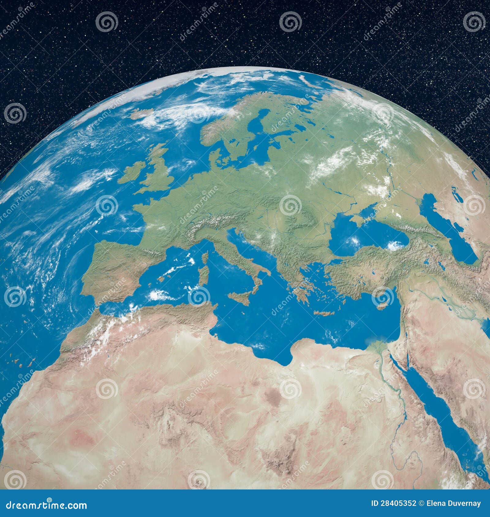 Mediterranean Countries - 3D Render Stock Illustration - Illustration ...