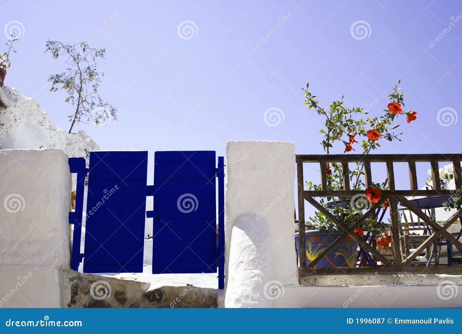 Mediterranean Garden and Gate Stock Image - Image of terrace, dwelling ...