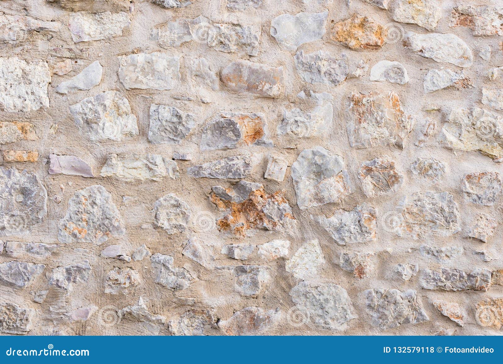 Mediterranean Gray Natural Stone Wall Facade Background Texture Stock ...
