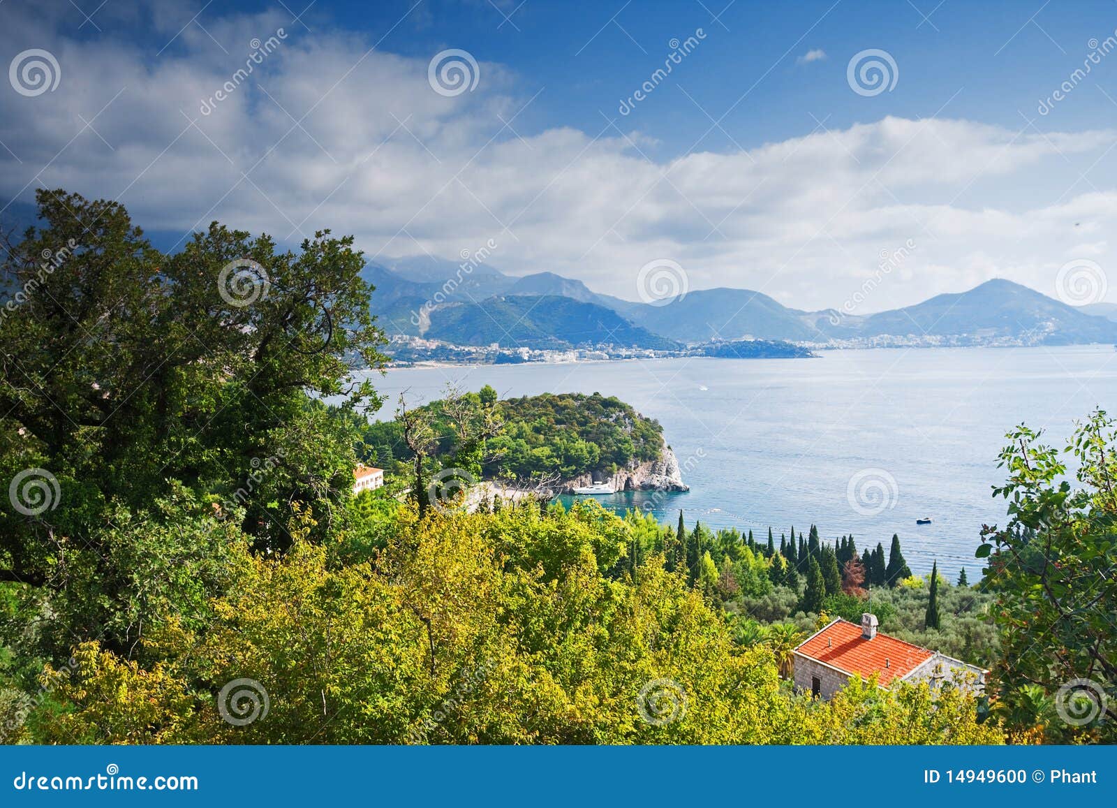 Mediterranean landscape stock photo. Image of blue, tile - 14949600