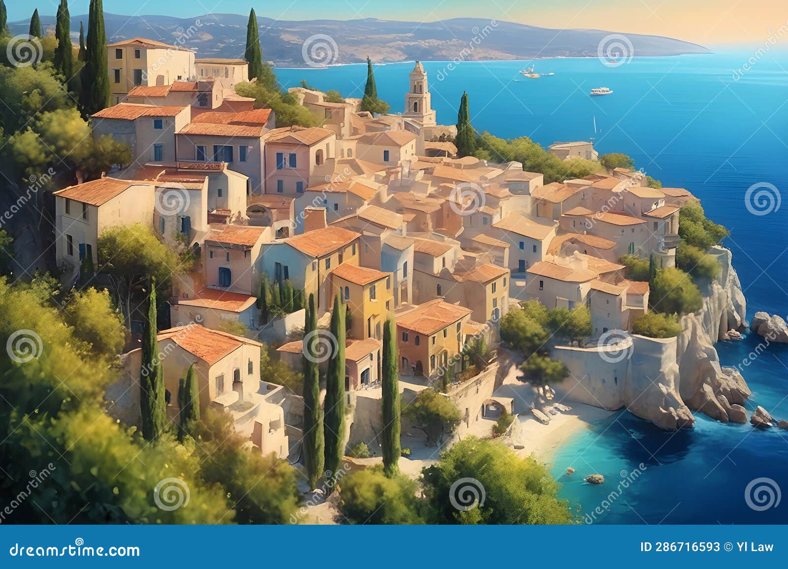The Mediterranean Landscape from a Birds Eye View Editorial Stock Photo ...