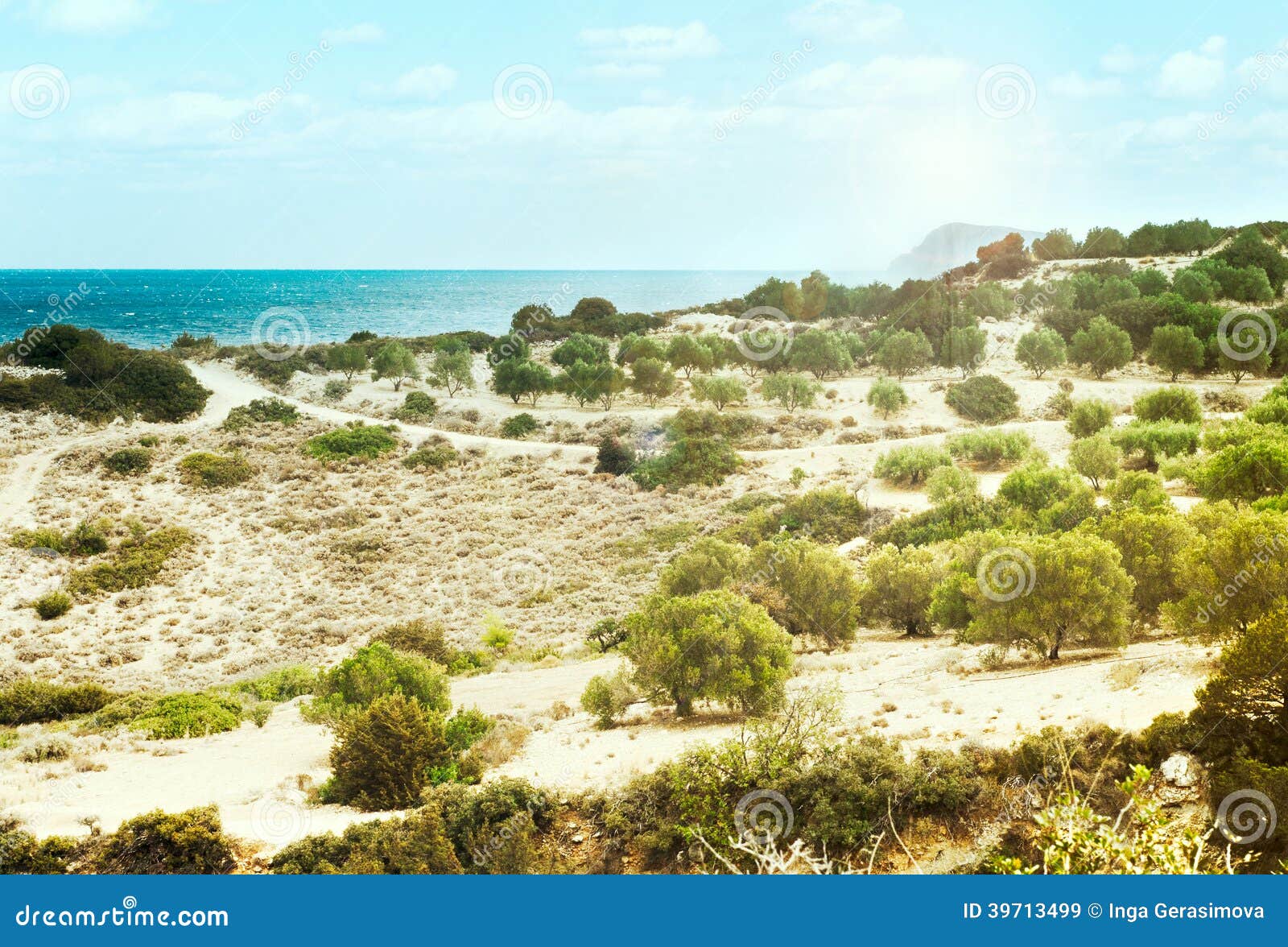 Mediterranean landscape stock image. Image of hill, landscape - 39713499
