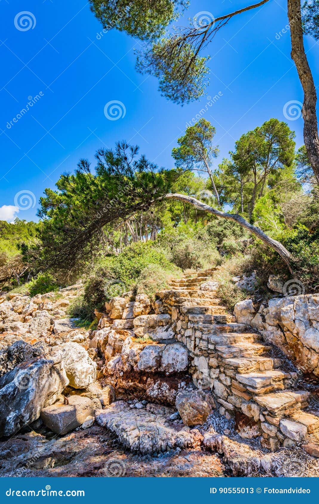 Mediterranean Landscape stock image. Image of blue, natural - 90555013