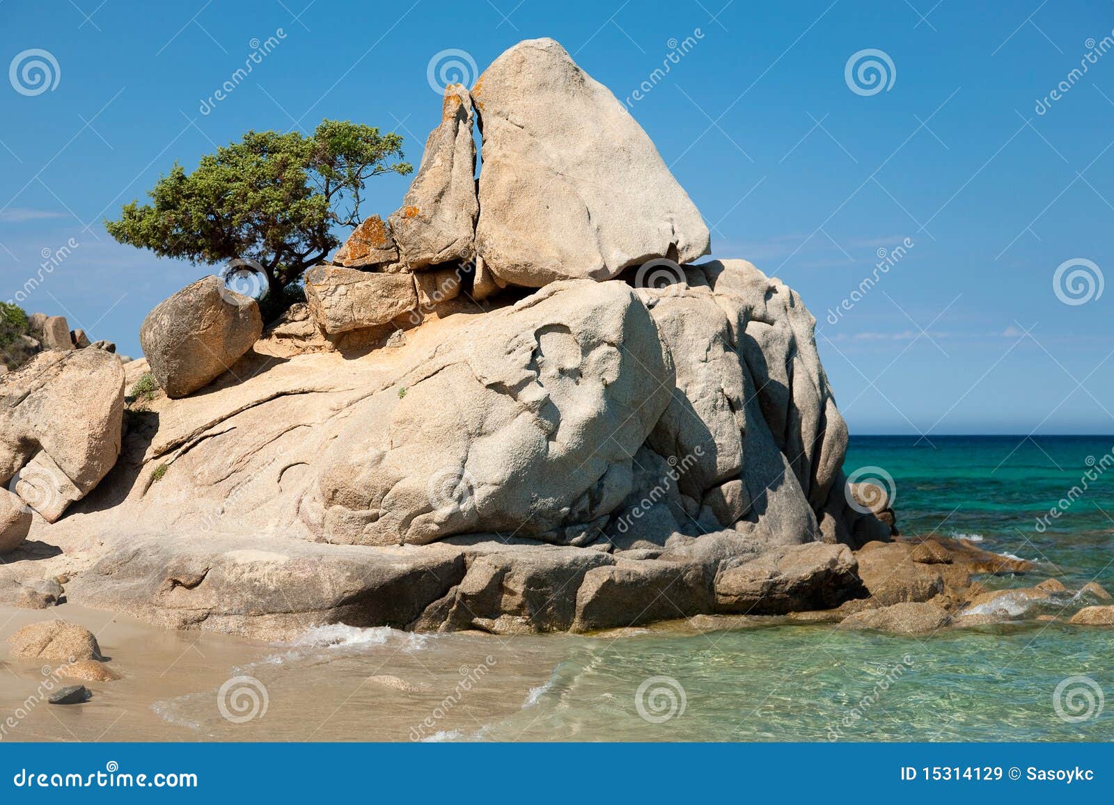 Mediterranean Landscape in Summer Stock Image - Image of italy, cliff ...