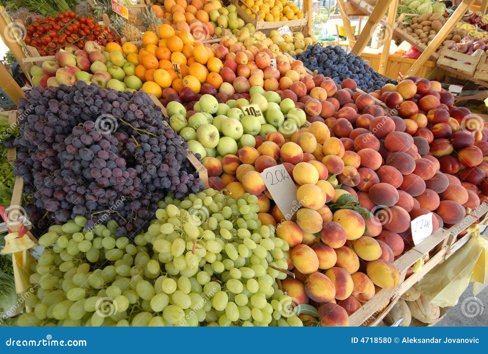 Mediterranean Market Place Wit Stock Photo - Image of alignment, fresh ...