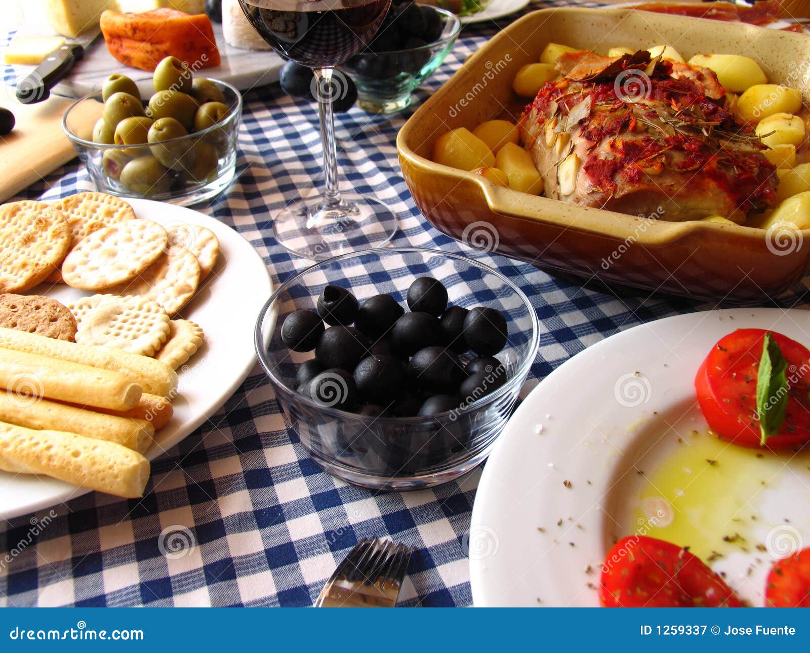 Mediterranean meal stock image. Image of health, cheese - 1259337