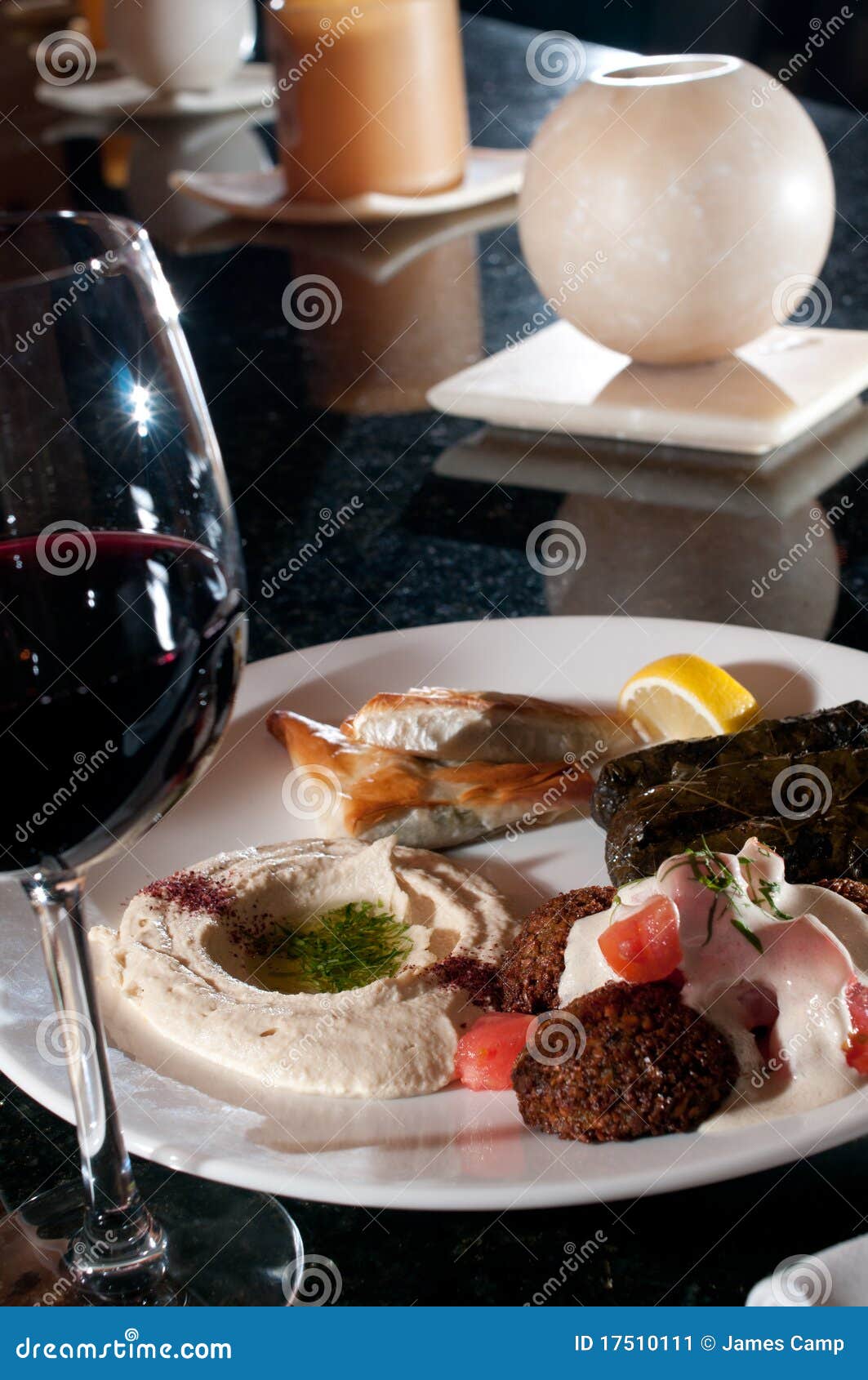 Mediterranean Mezze Sampler Plate Stock Image - Image of moussaka ...