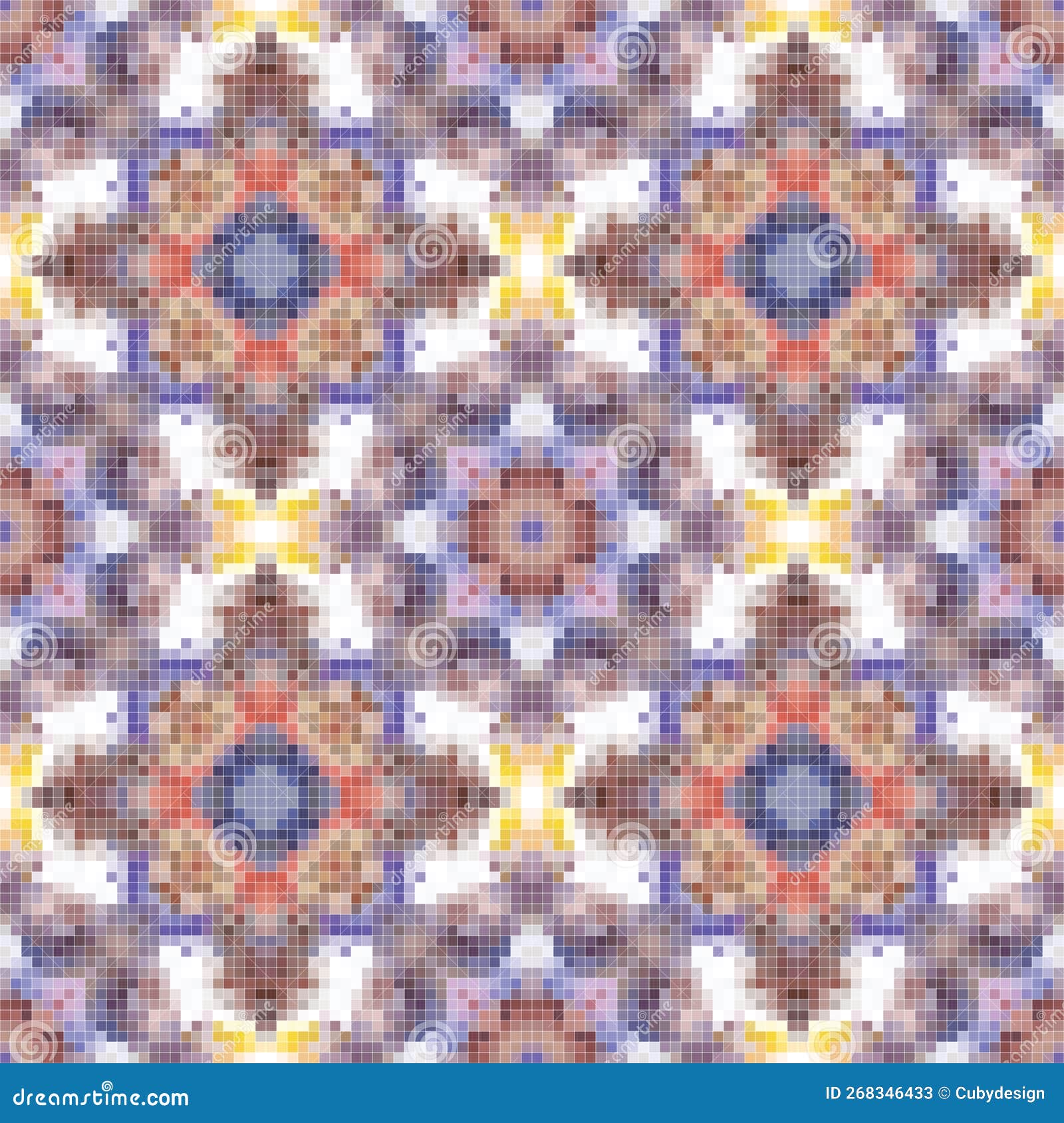 Mediterranean Mosaic Seamless Pattern Design, Repeat Textile Design ...