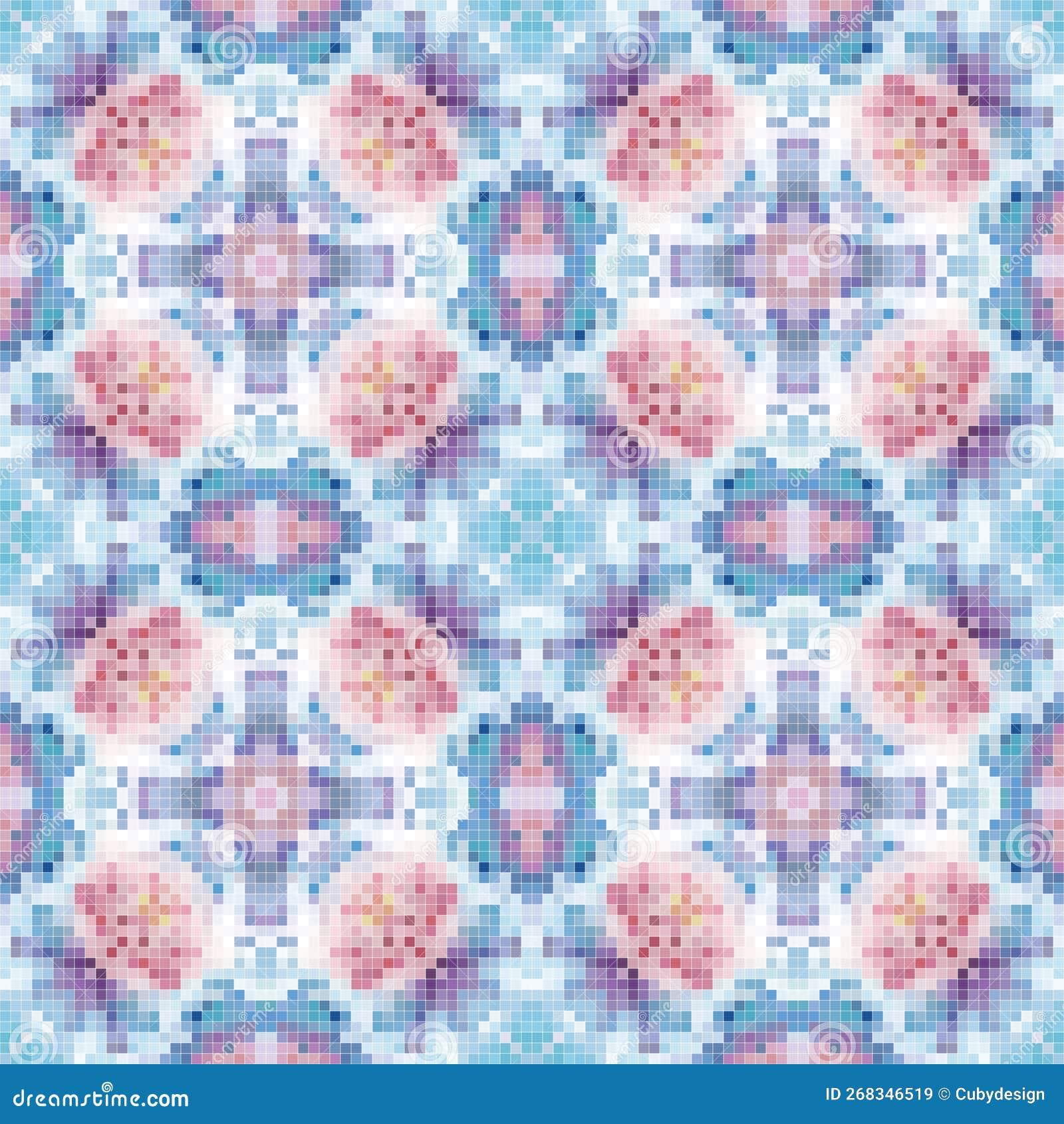 Mediterranean Mosaic Seamless Pattern Design, Repeat Textile Design ...