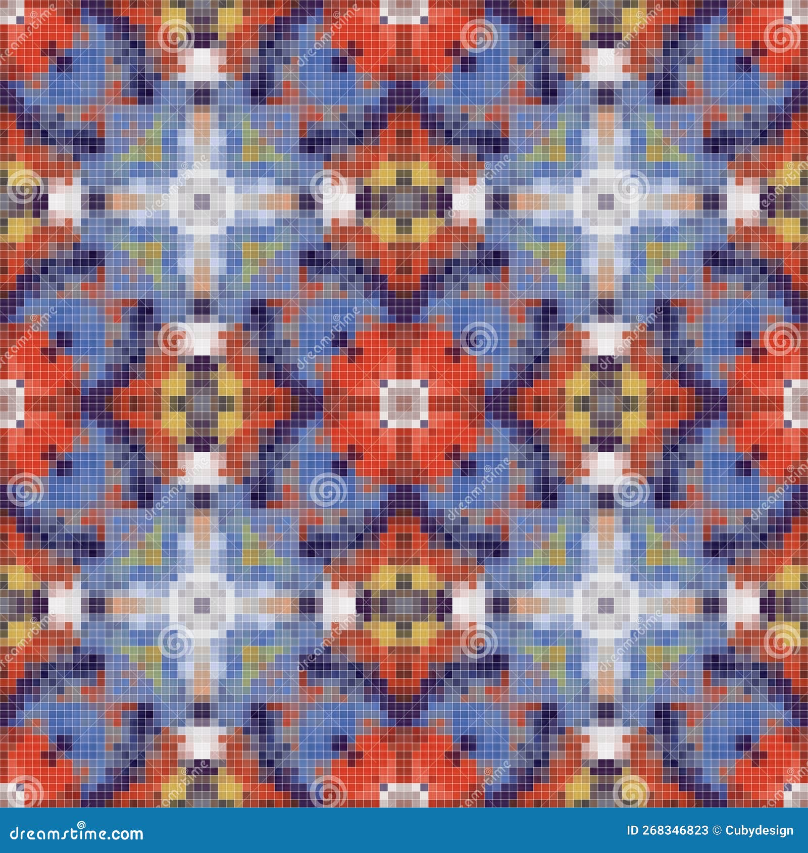 Mediterranean Mosaic Seamless Pattern Design, Repeat Textile Design ...