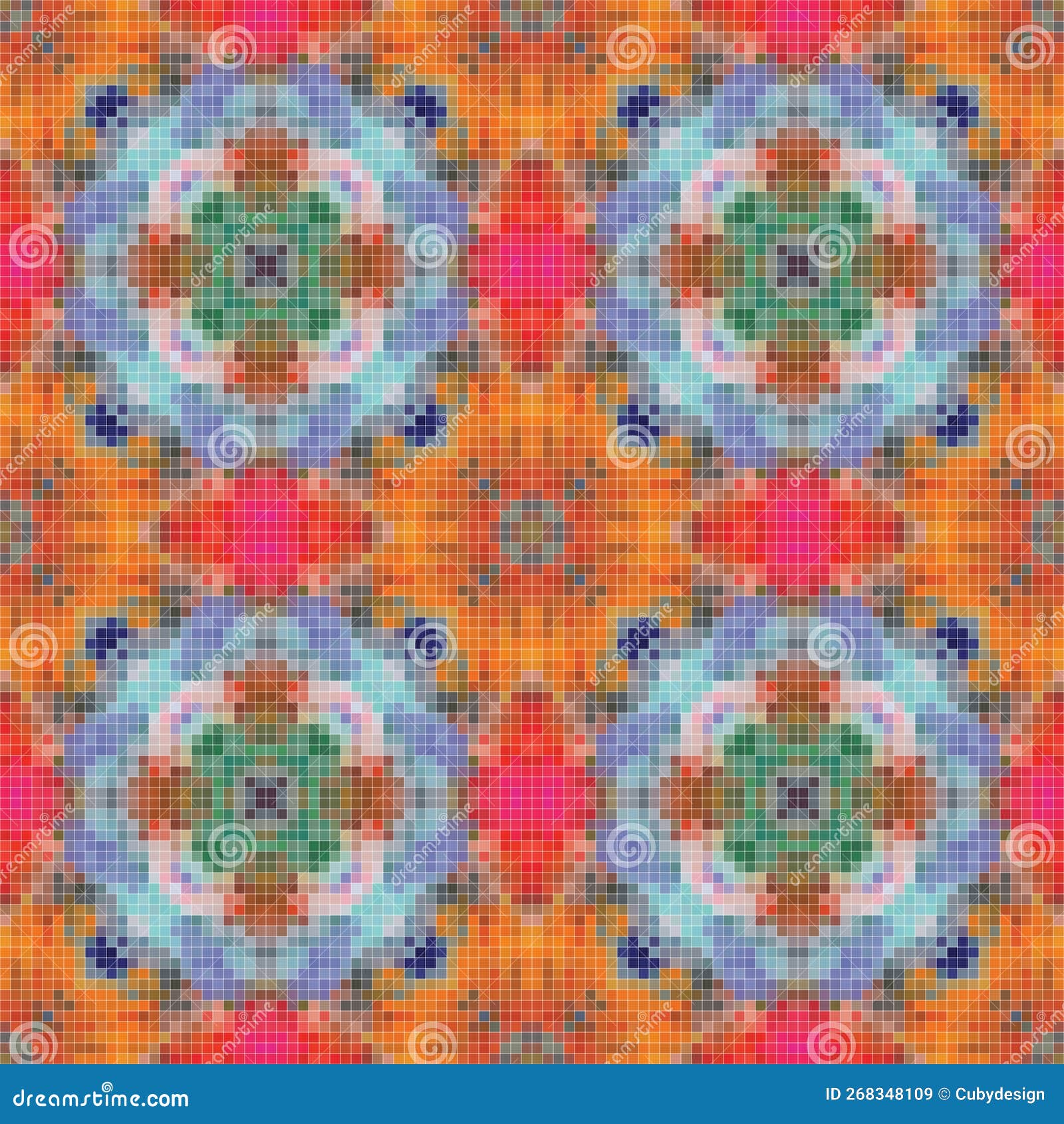 Mediterranean Mosaic Seamless Pattern Design, Repeat Textile Design ...