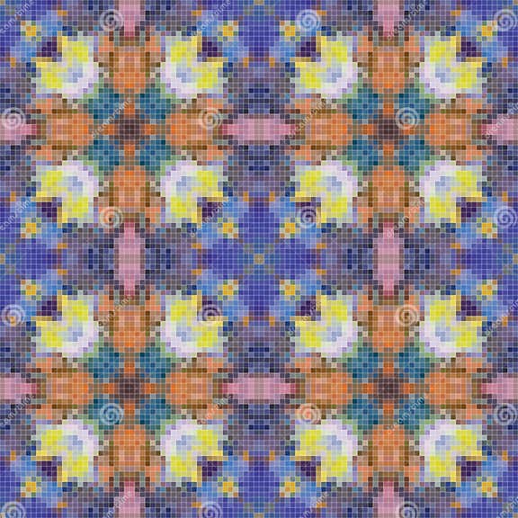 Mediterranean Mosaic Seamless Pattern Design, Repeat Textile Design ...