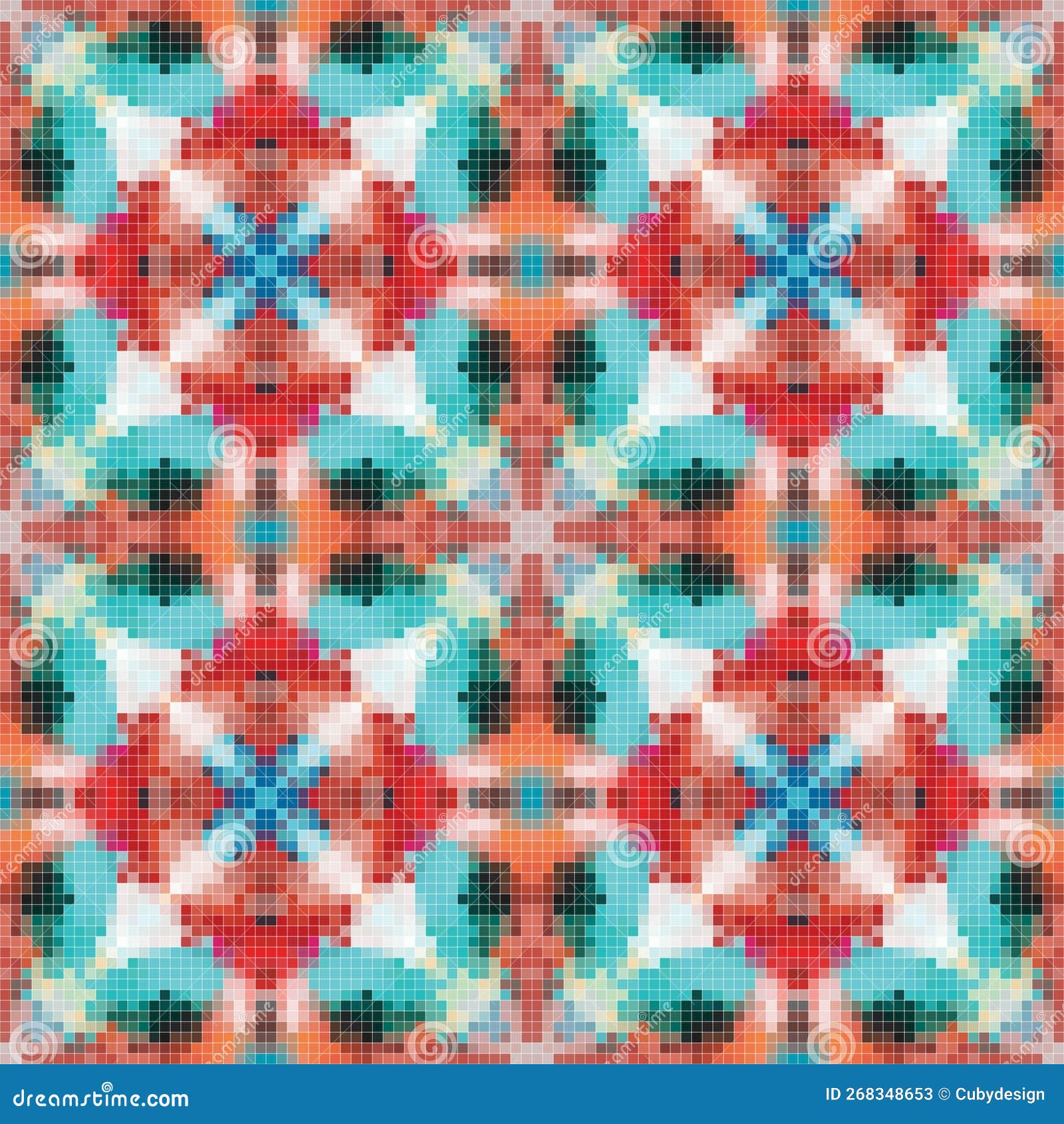 Mediterranean Mosaic Seamless Pattern Design, Repeat Textile Design ...