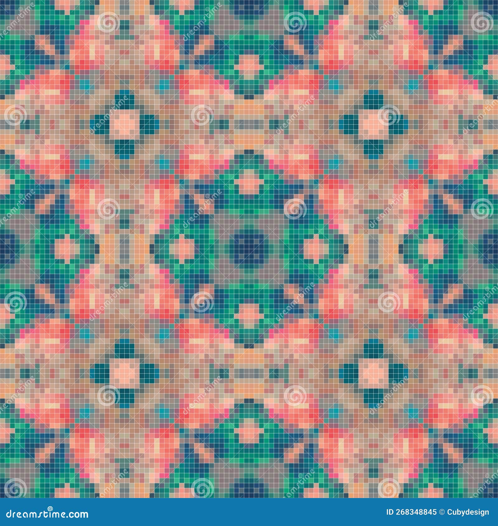 Mediterranean Mosaic Seamless Pattern Design, Repeat Textile Design ...