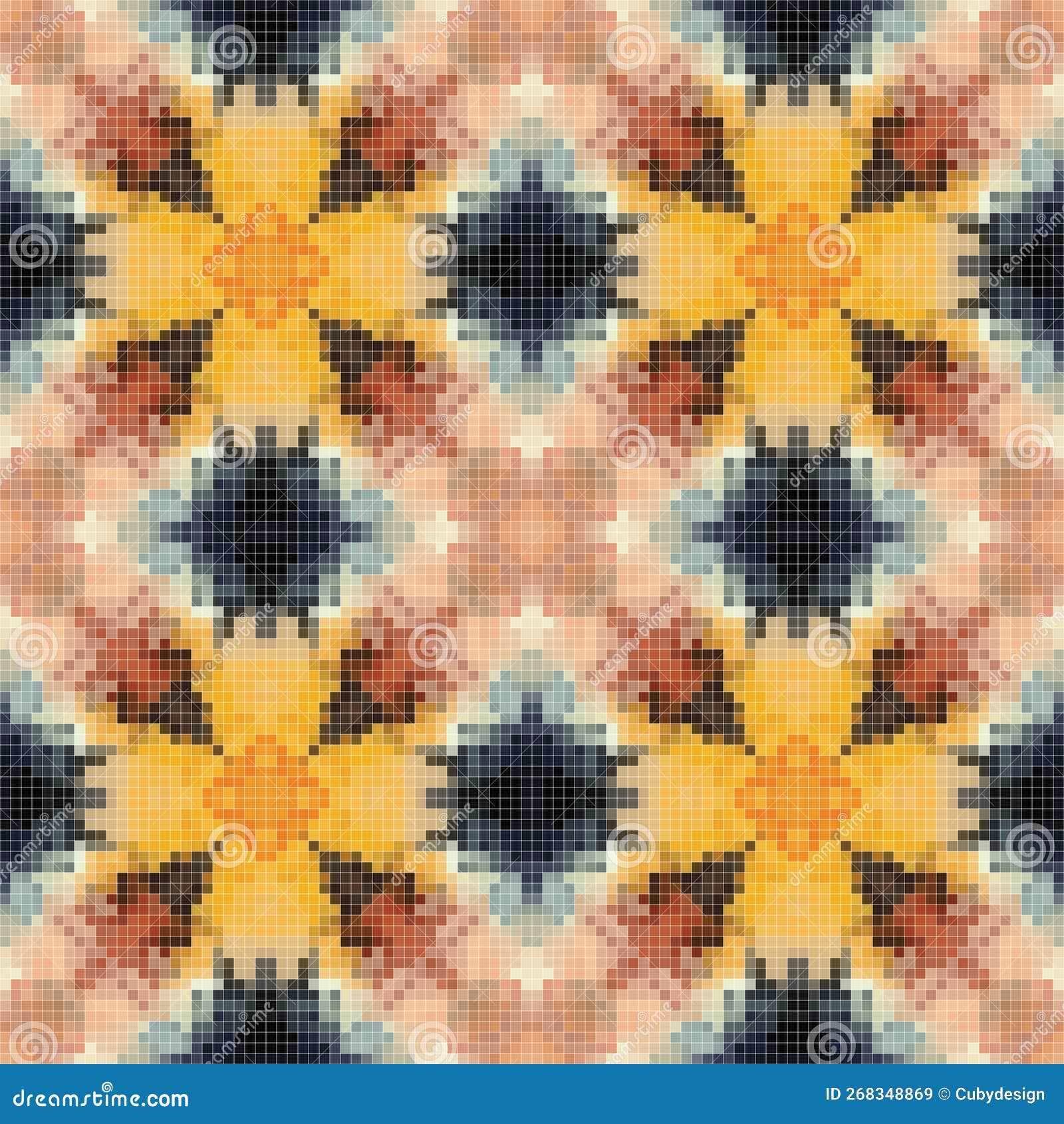 Mediterranean Mosaic Seamless Pattern Design, Repeat Textile Design ...