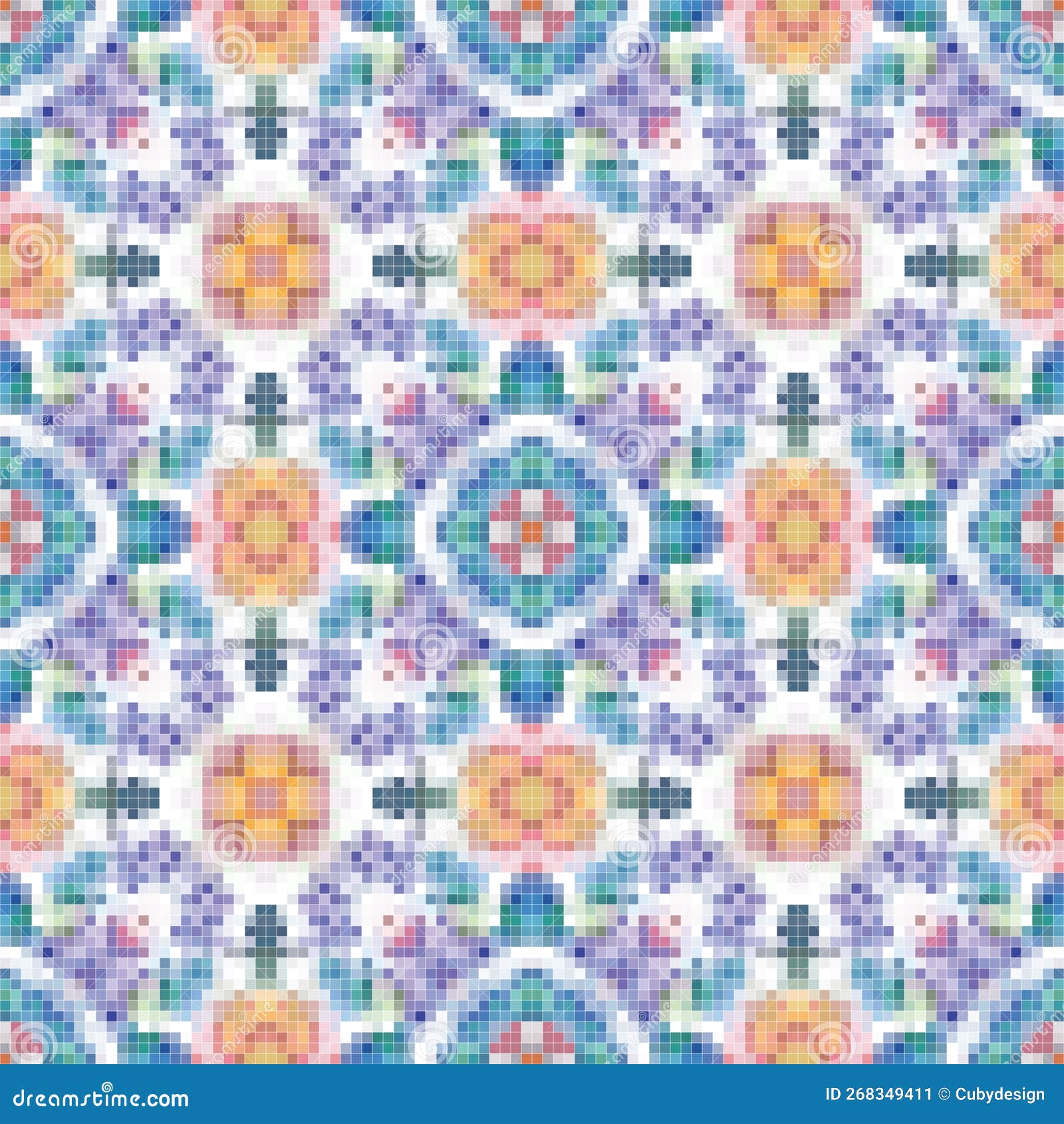 Mediterranean Mosaic Seamless Pattern Design, Repeat Textile Design ...
