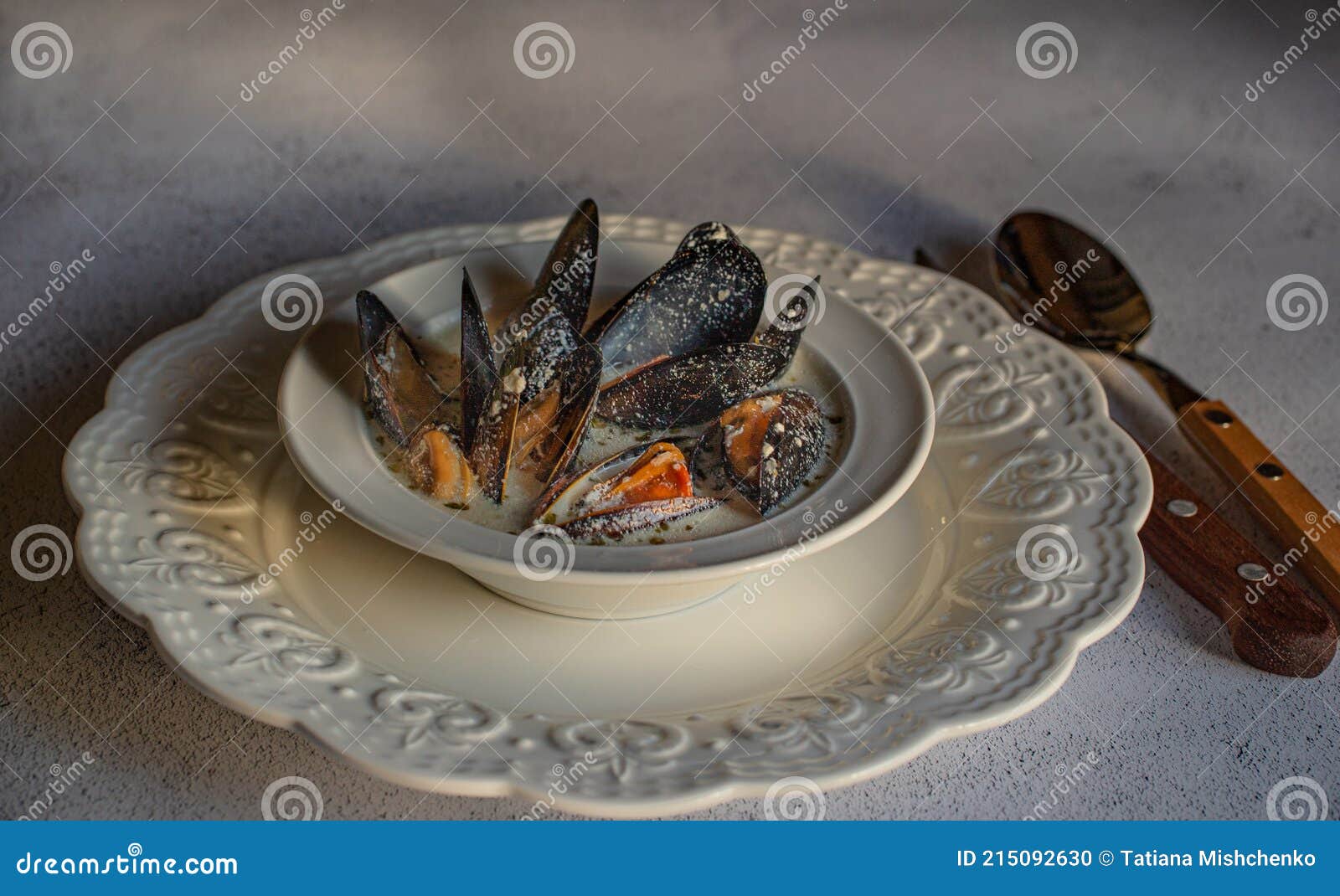 Mediterranean Mussel Shell Isolated On White Background. Photo Taken By ...