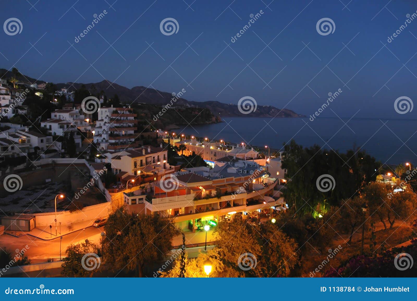 Mediterranean by night stock photo. Image of evening, summer - 1138784