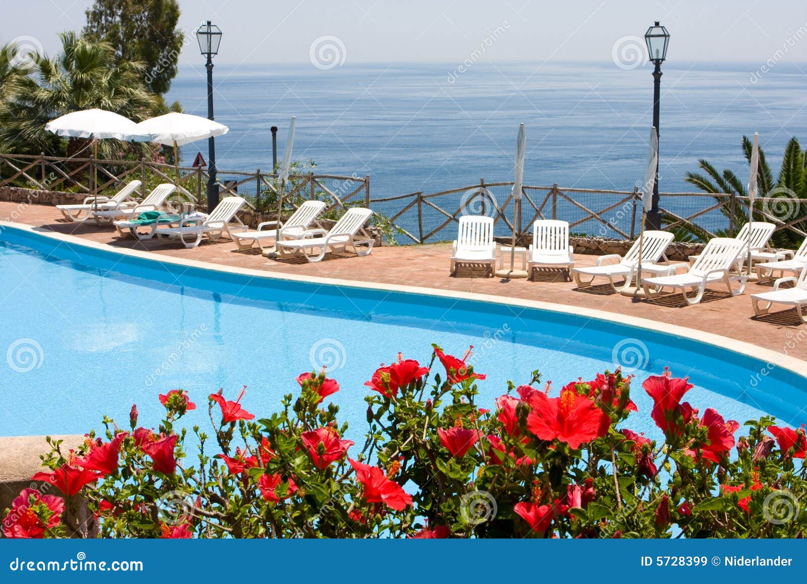 Mediterranean resort stock image. Image of frond, palm - 5728399