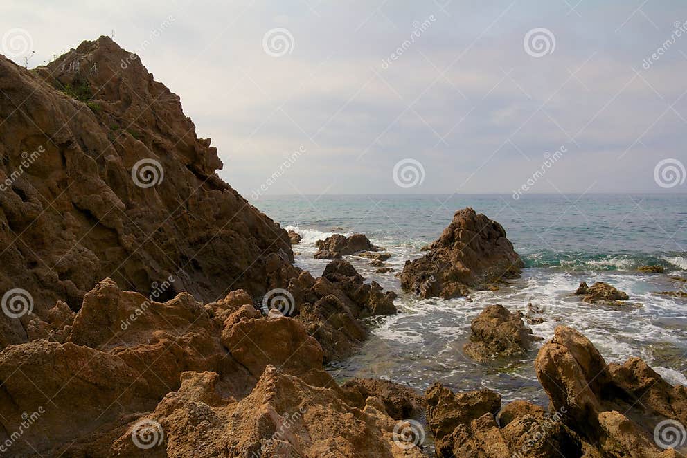 Mediterranean Rocks stock image. Image of sand, drift - 27823373