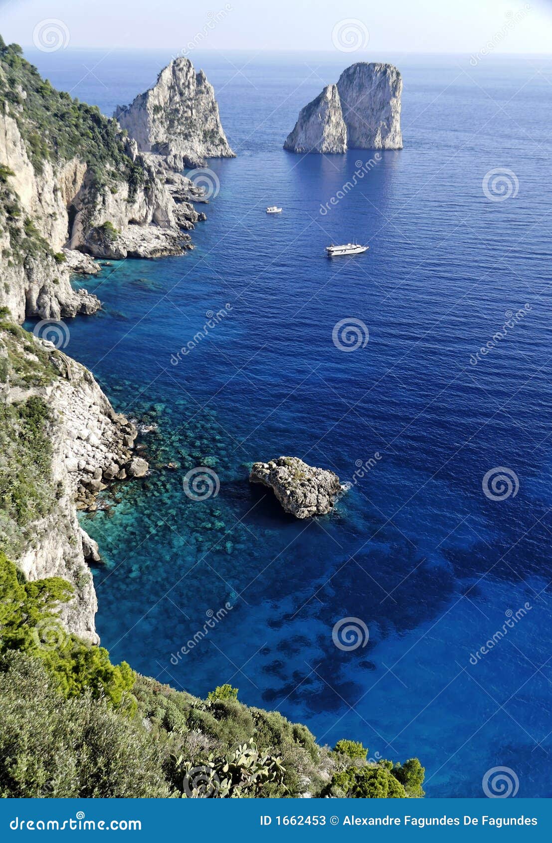 Mediterranean Rocks Capri stock image. Image of italy - 1662453