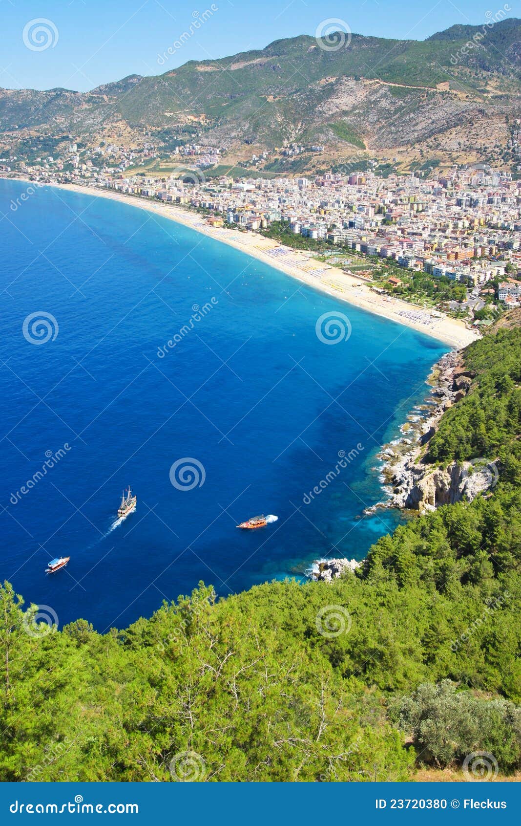 Mediterranean Sea - Alanya, Turkey Stock Photo - Image of tree, holiday ...