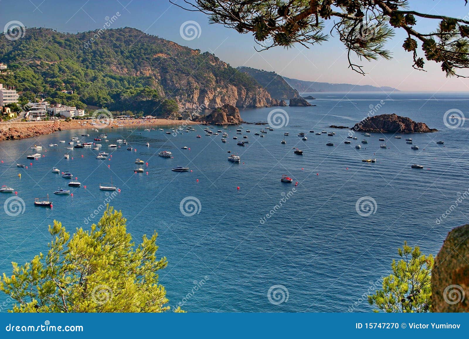 Mediterranean Sea in Catalonia Stock Photo - Image of cove, holiday ...