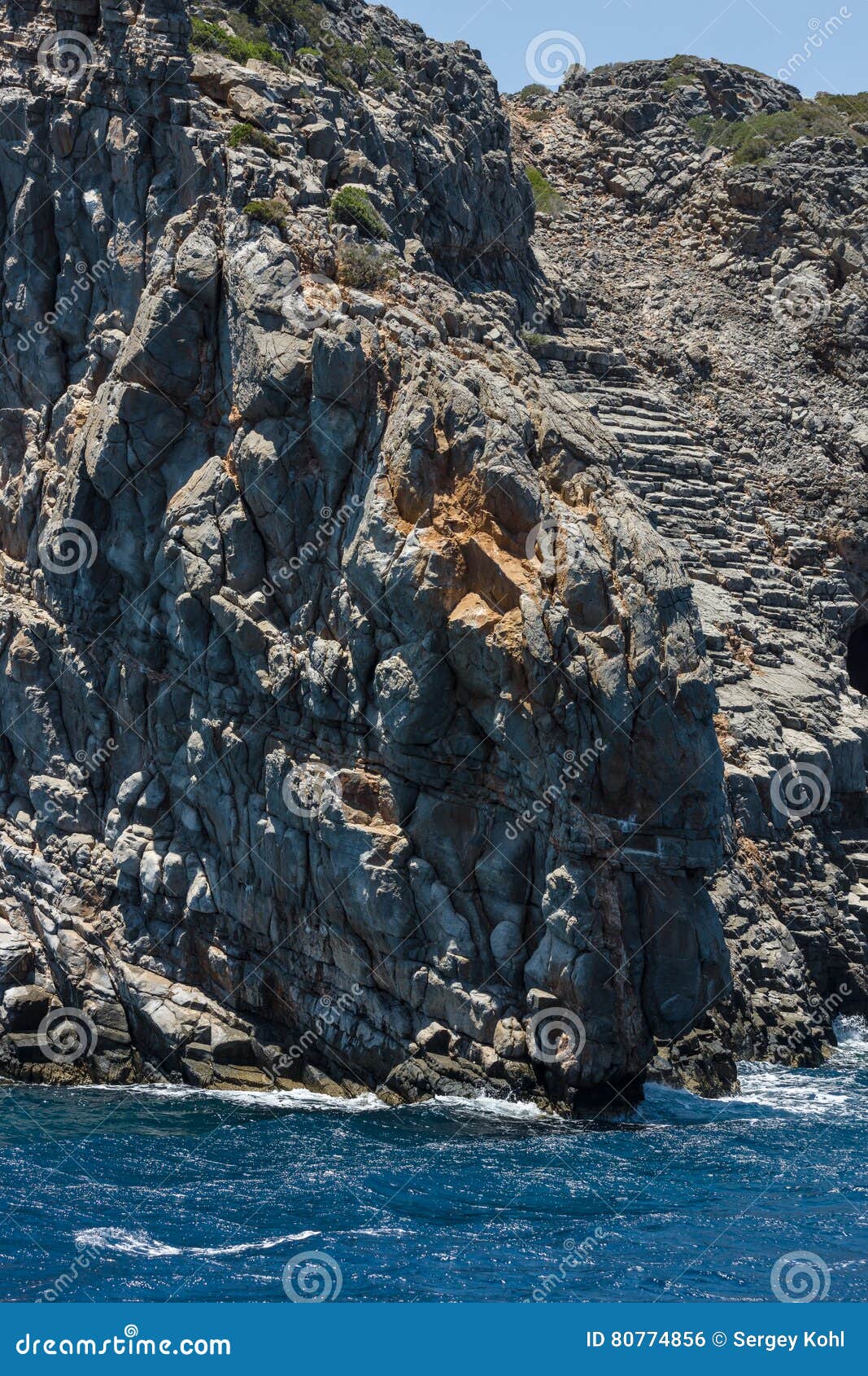 Mediterranean Sea. Crete. Greece Stock Photo - Image of cliffs ...