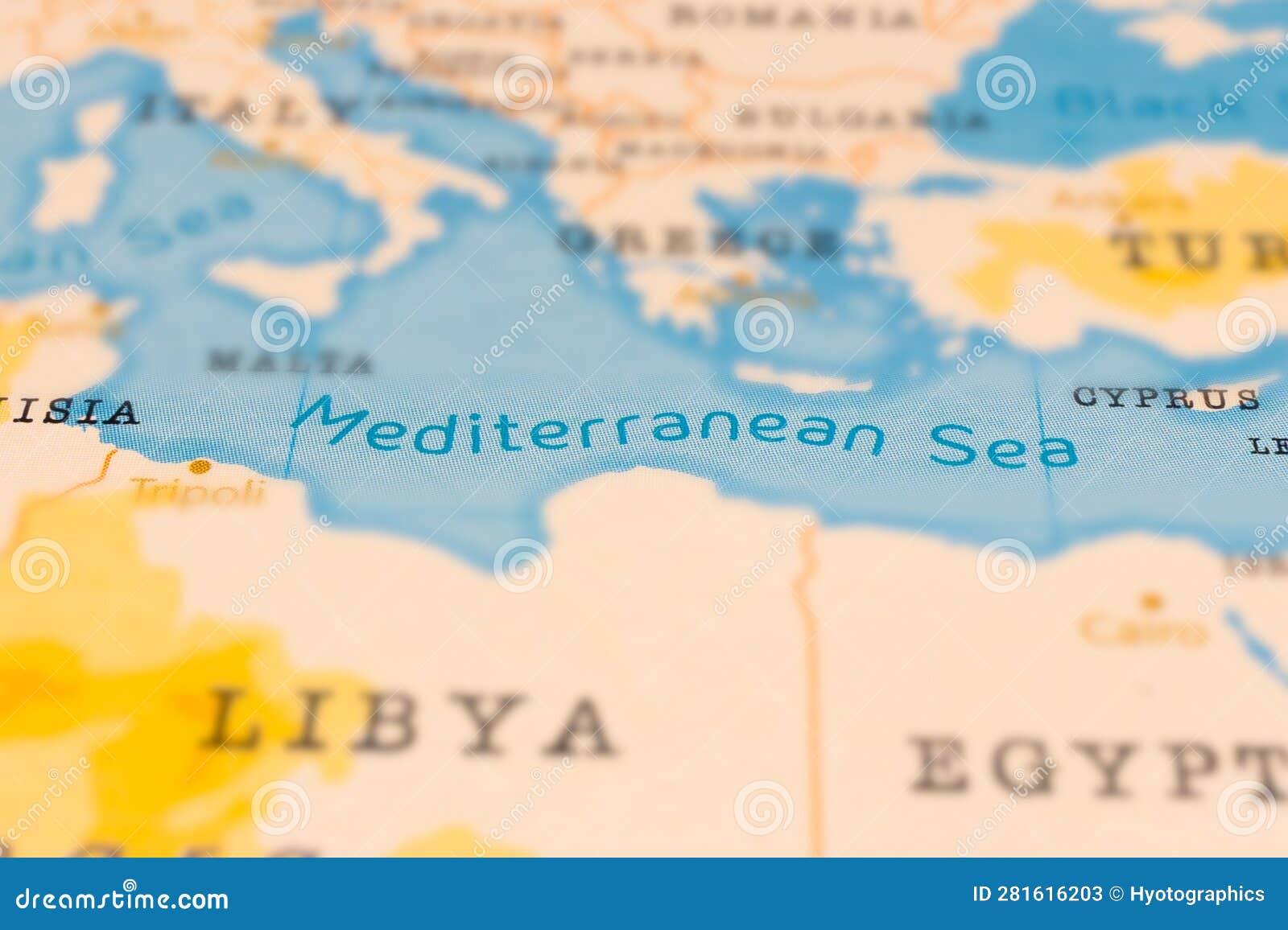 World Map Of MEDITERRANEAN REGION: Southern Europe, Middle East, North ...