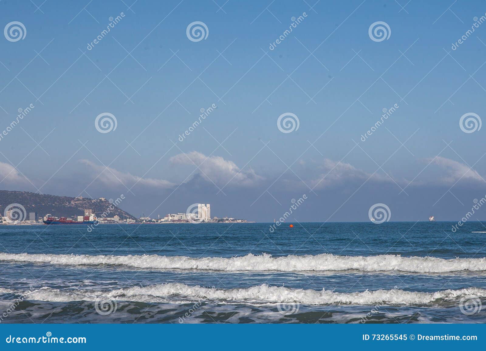 Mediterranean Sea Haifa Israel Stock Image - Image of raft, sand: 73265545