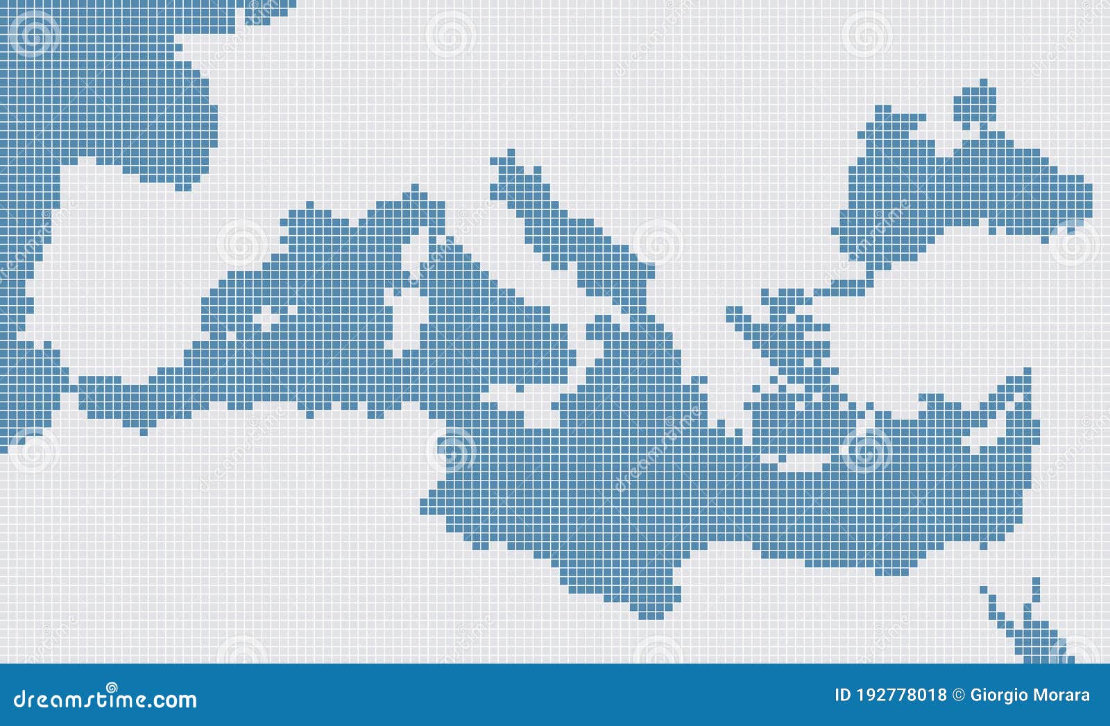 Mediterranean Sea Pixel Colors Map Vector Illustration | CartoonDealer ...