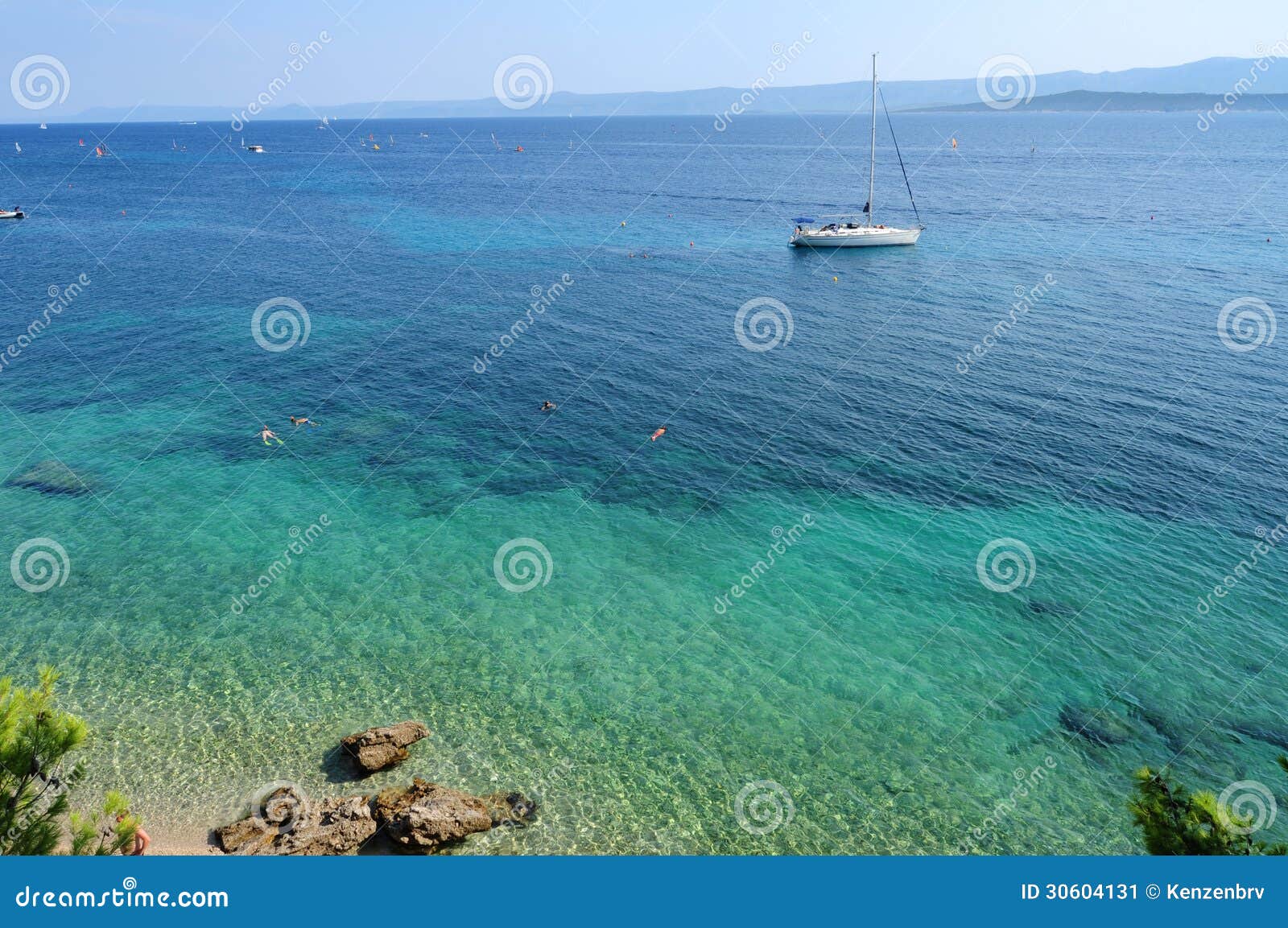 Mediterranean Sea stock image. Image of swim, vacation - 30604131
